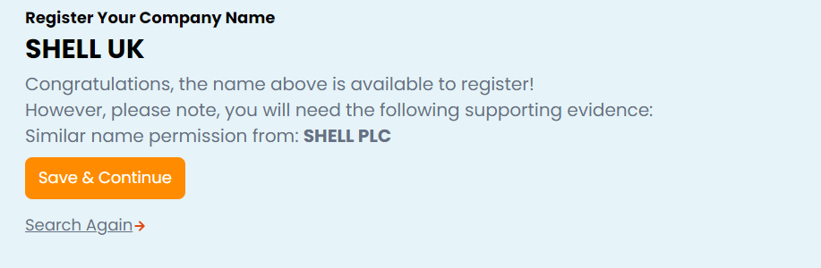 Free Company Name Check Tool